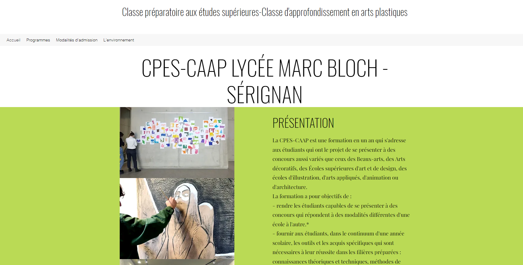 CPES CAAP | Enseignement des ARTS PLASTIQUES